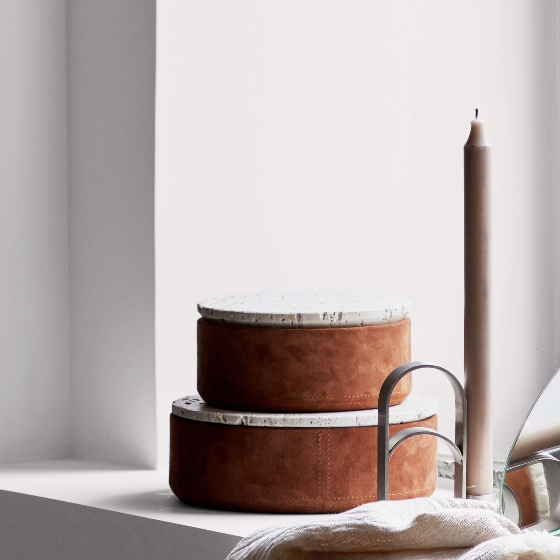 Suede Box Container | Design Kristina Dam | Sculptural Small Storage ...